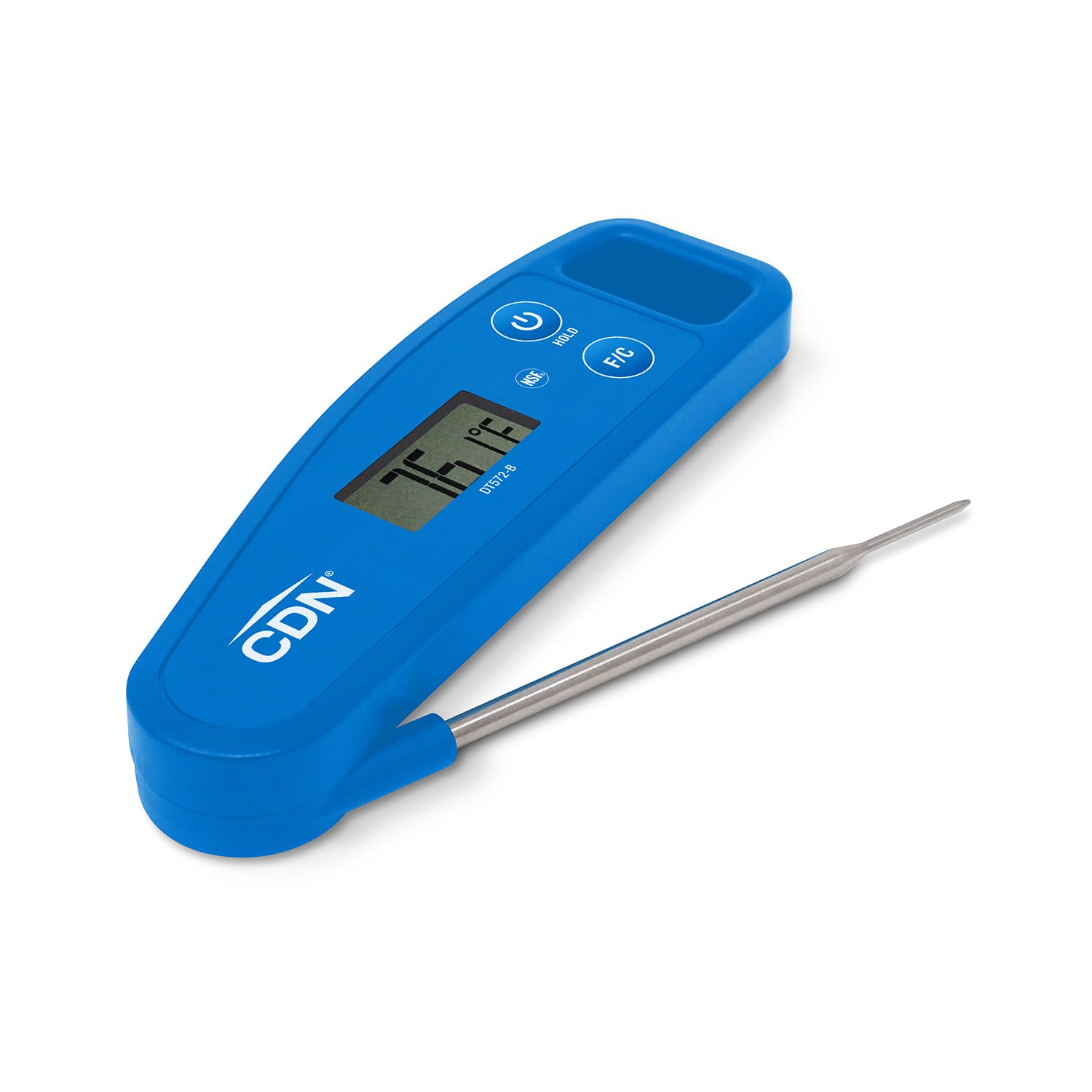 CDN Folding Digital Thermometer w/ 3 3/8" Stem, -58 to 572°F, Blue ...