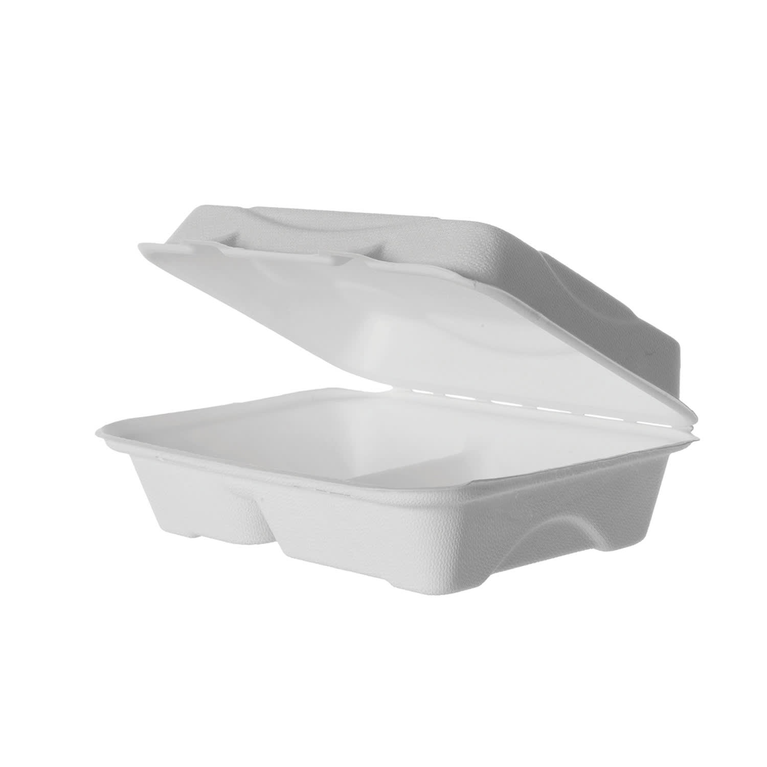 Eco Products Vanguard® Hinged Lid Food Container - 9" x 6" x 3", Molded ...