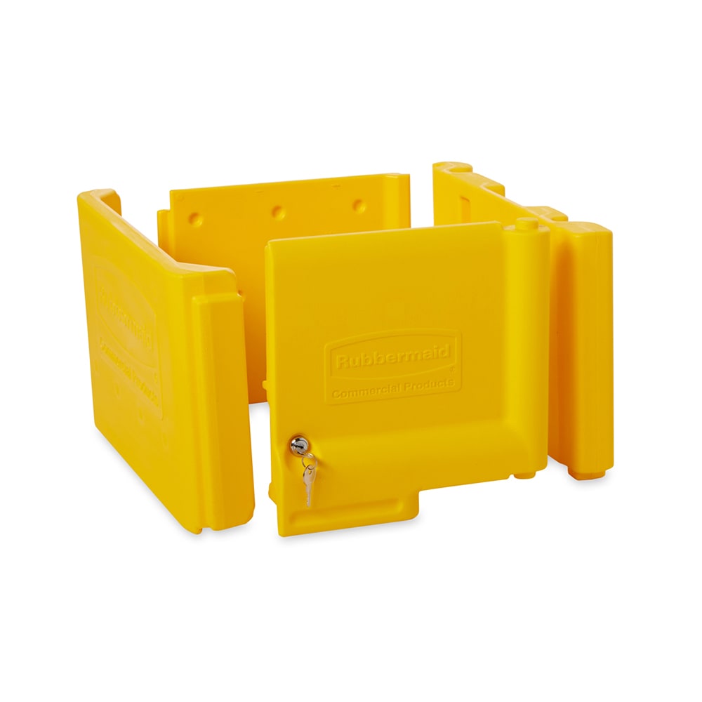 Rubbermaid FG618100YEL Locking Cabinet for Janitor Cart 6173 & 6173 02