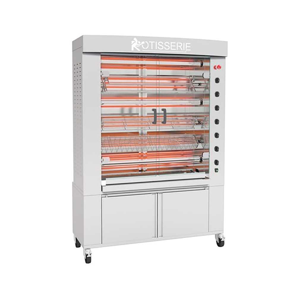 Rotisol USA FB1400-6E-SS Electric 6 Spit Commercial Rotisserie w/ 36 ...