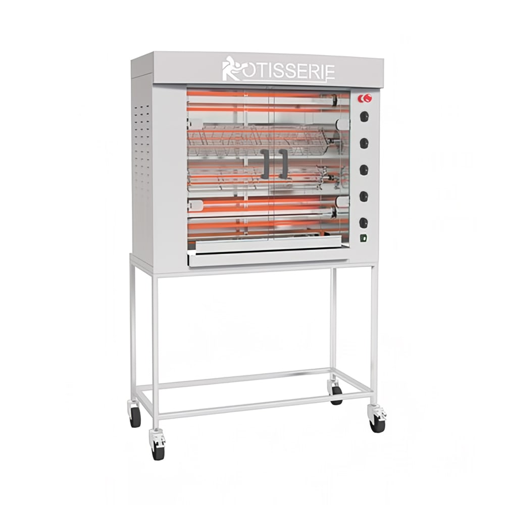 Rotisol USA FB1160-4E-SS Electric 4 Spit Commercial Rotisserie w/ 20 ...