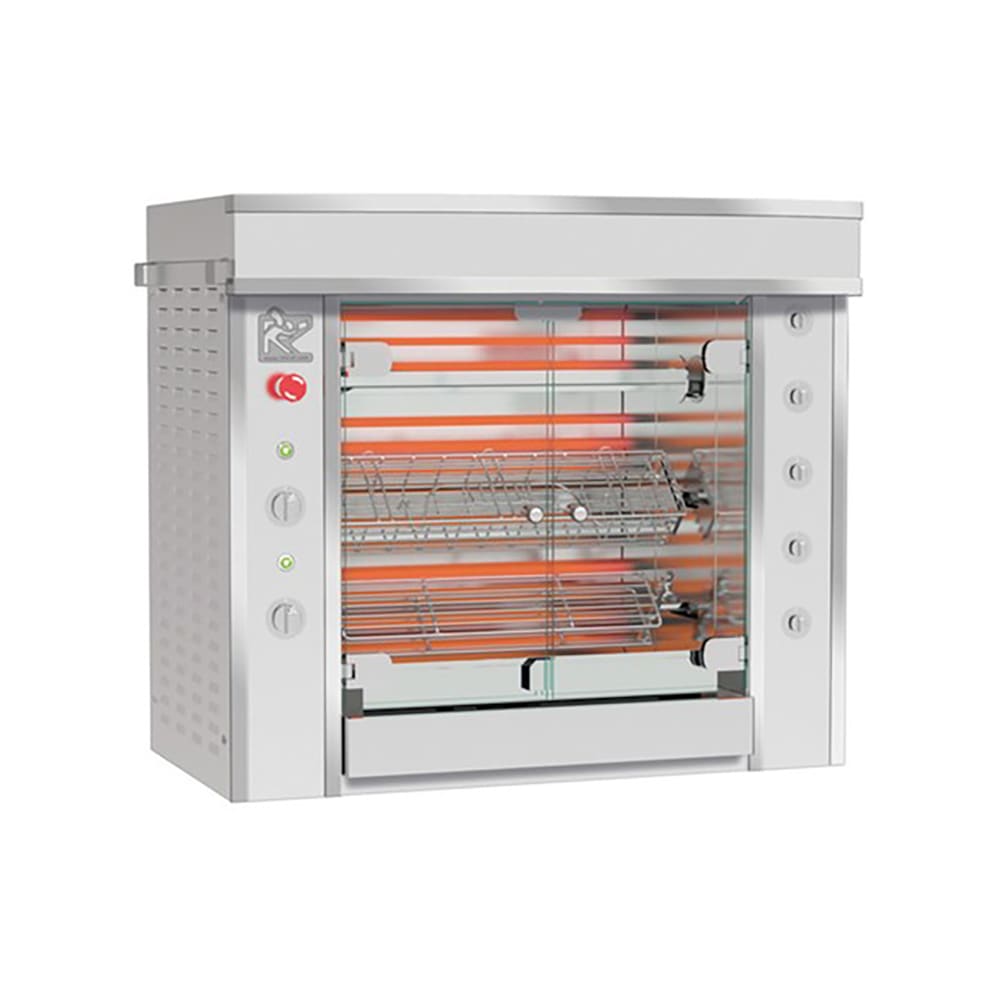 Rotisol USA GF975-2E-SS Electric 3 Spit Commercial Rotisserie w/ 6 Bird ...