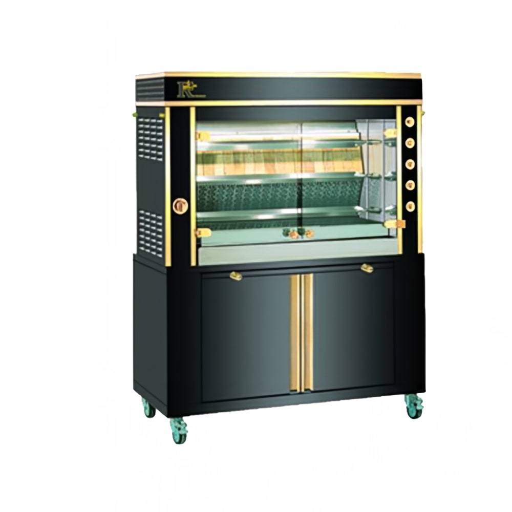 Rotisol USA GF1375-2G-LUX Gas 3 Spit Commercial Rotisserie w/ 12 Bird ...