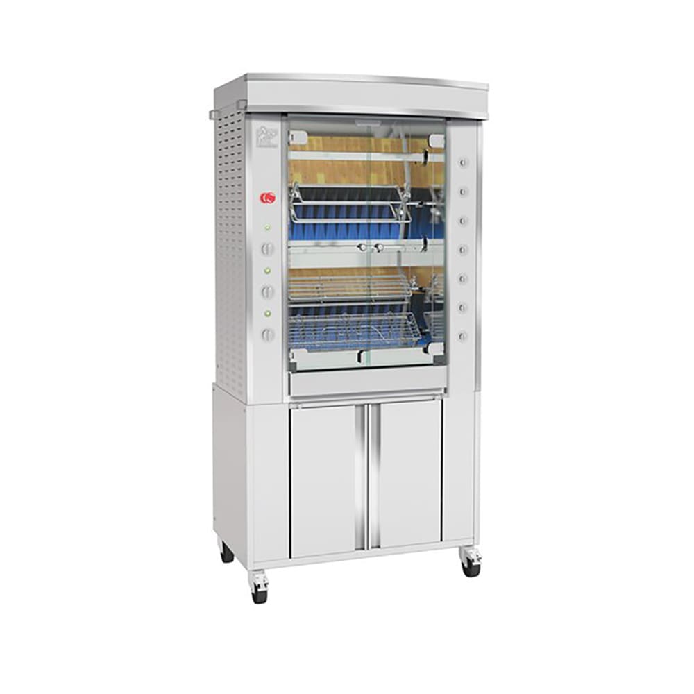 Rotisol USA GF975-5G-SS Gas 5 Spit Commercial Rotisserie w/ 15 Bird ...