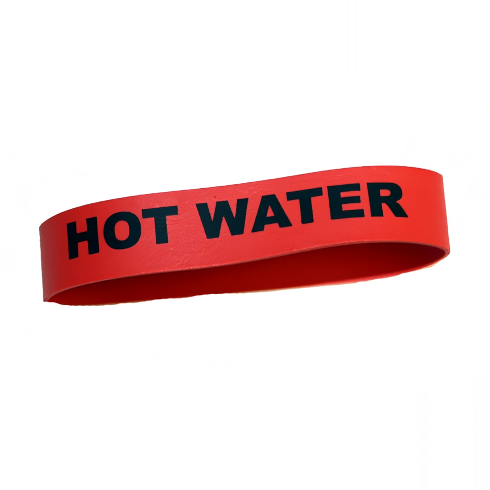 Service Ideas Non-Toxic Rubber Label-Hot Water (FBHOTWATER)