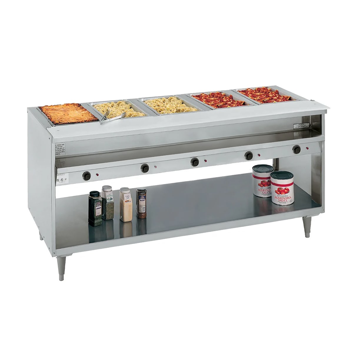 Randell 3315-208 78" Hot Food Table w/ (5) Wells & Cutting Board, 208v/1ph