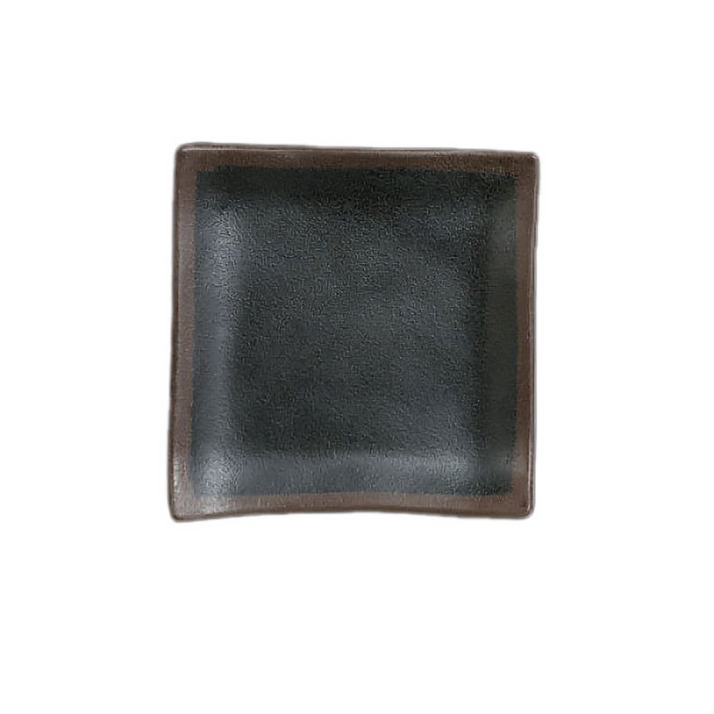 Steelite 7199TM009 5 5/8" Square Melamine Plate, Grey Stone