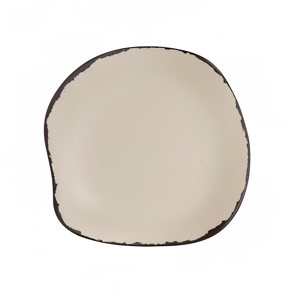 Steelite 7202DD026 7 1/4" Round Melamine Plate, Marisol Rustic Sandshell