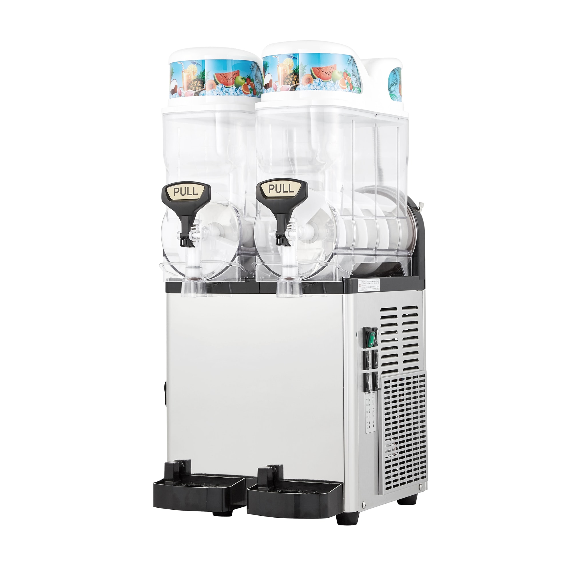 ICETRO SSM-280 Frozen Drink Machine w/ (2) 3 1/5 gal Bowls, Black & Stainless, 15"W, 115v