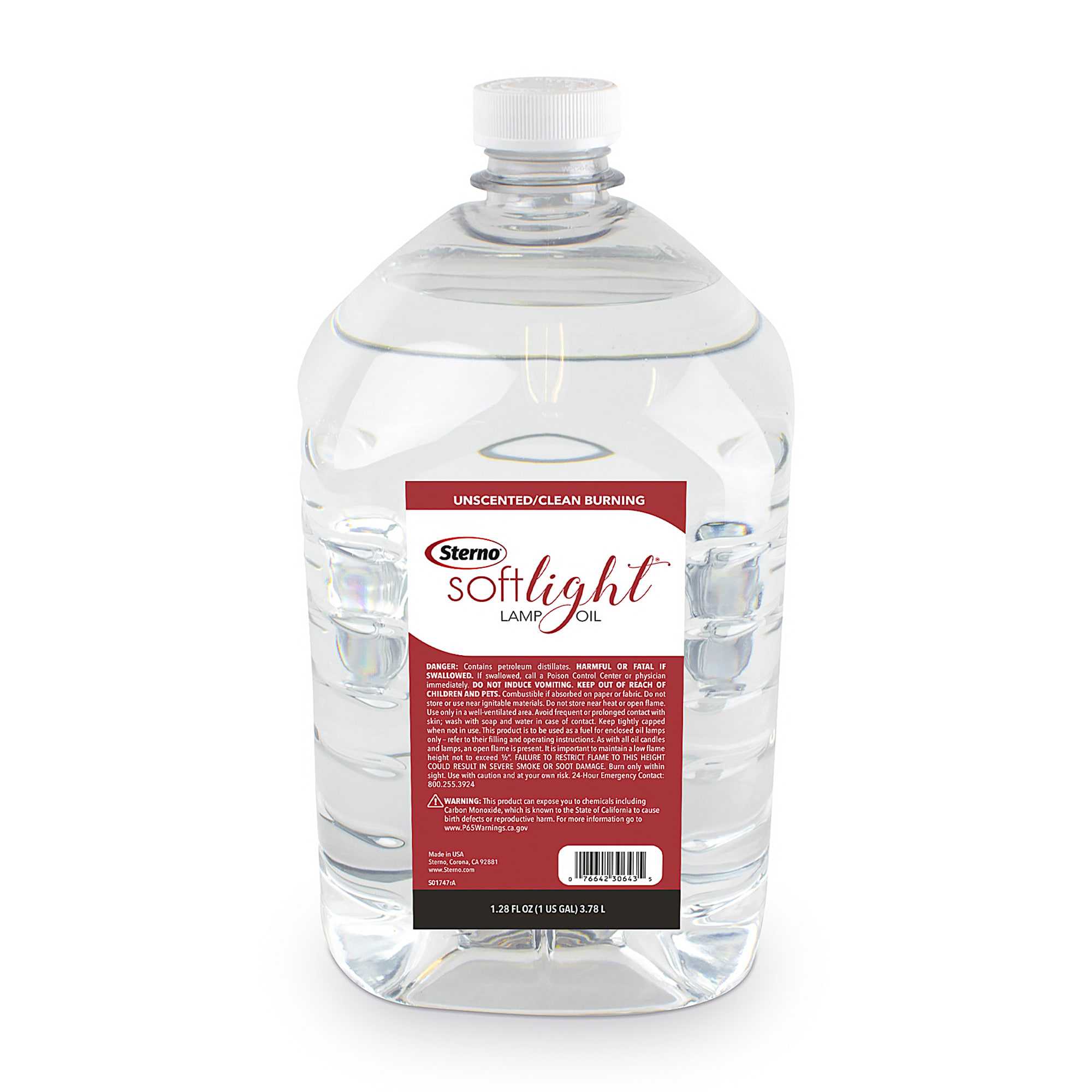 Sterno 1 gal Refill Liquid Wax Lamp Fuel, Clear (30644)