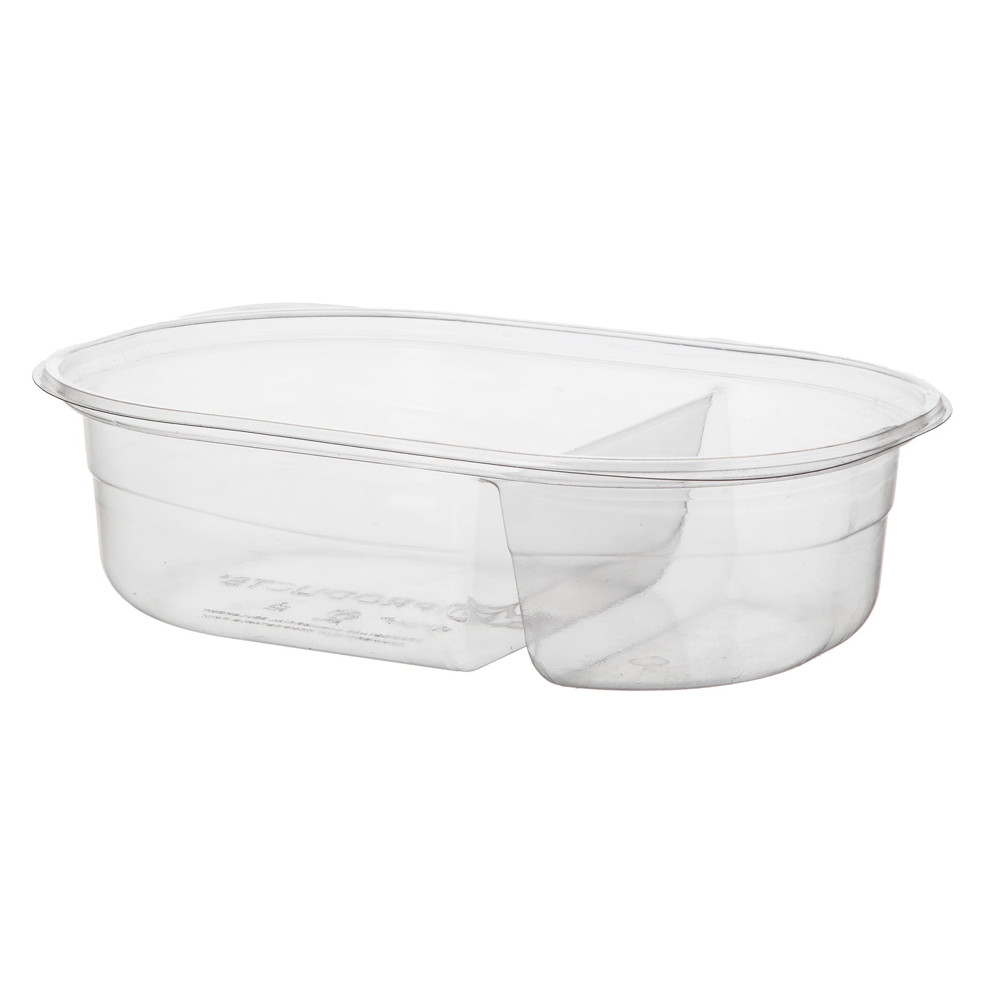 Eco Products 32 oz Deli Container w/ (2) Compartments - PLA, Clear (EP ...