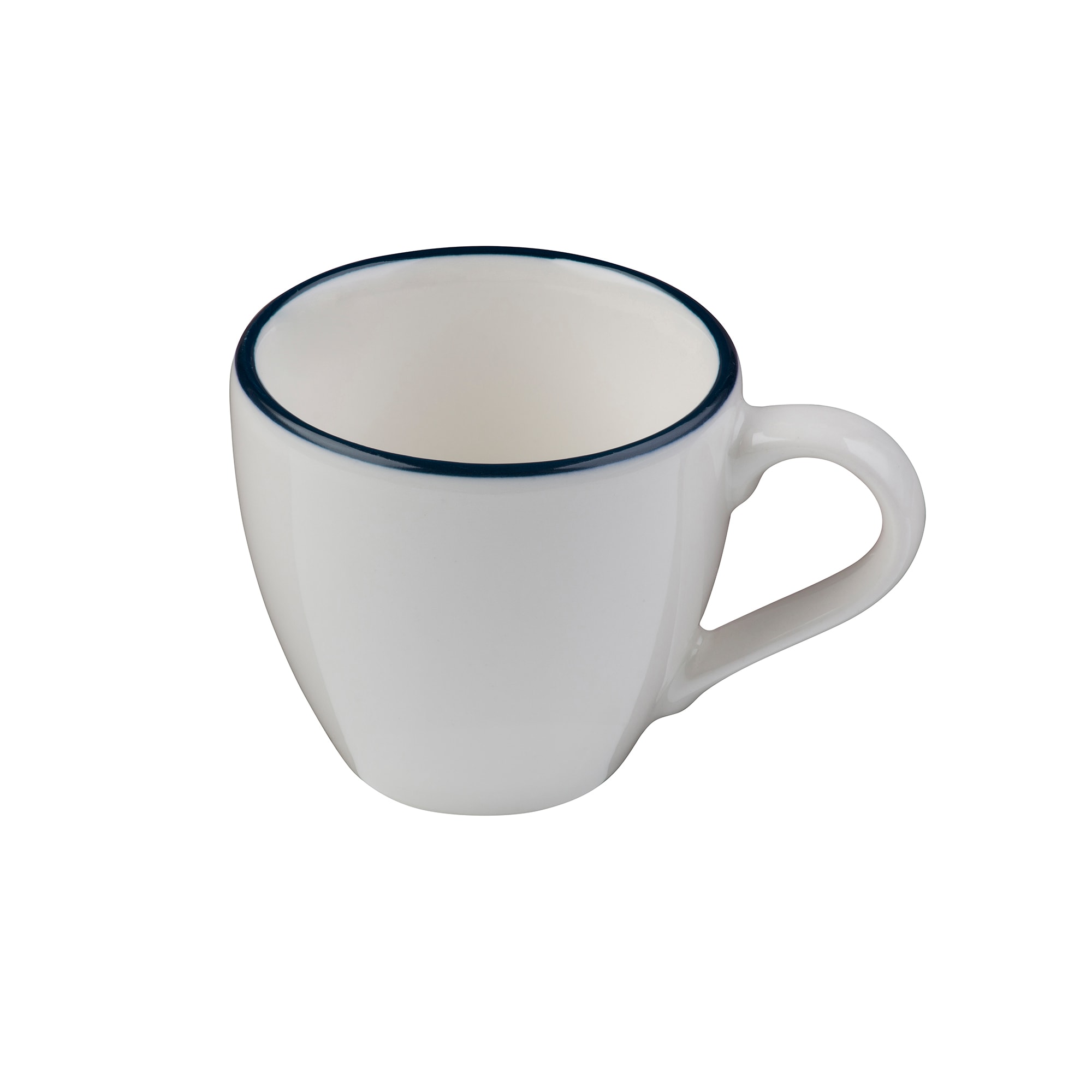 Mikasa Hospitality 2 oz Modest Espresso Cup - Fine China, White/Navy ...