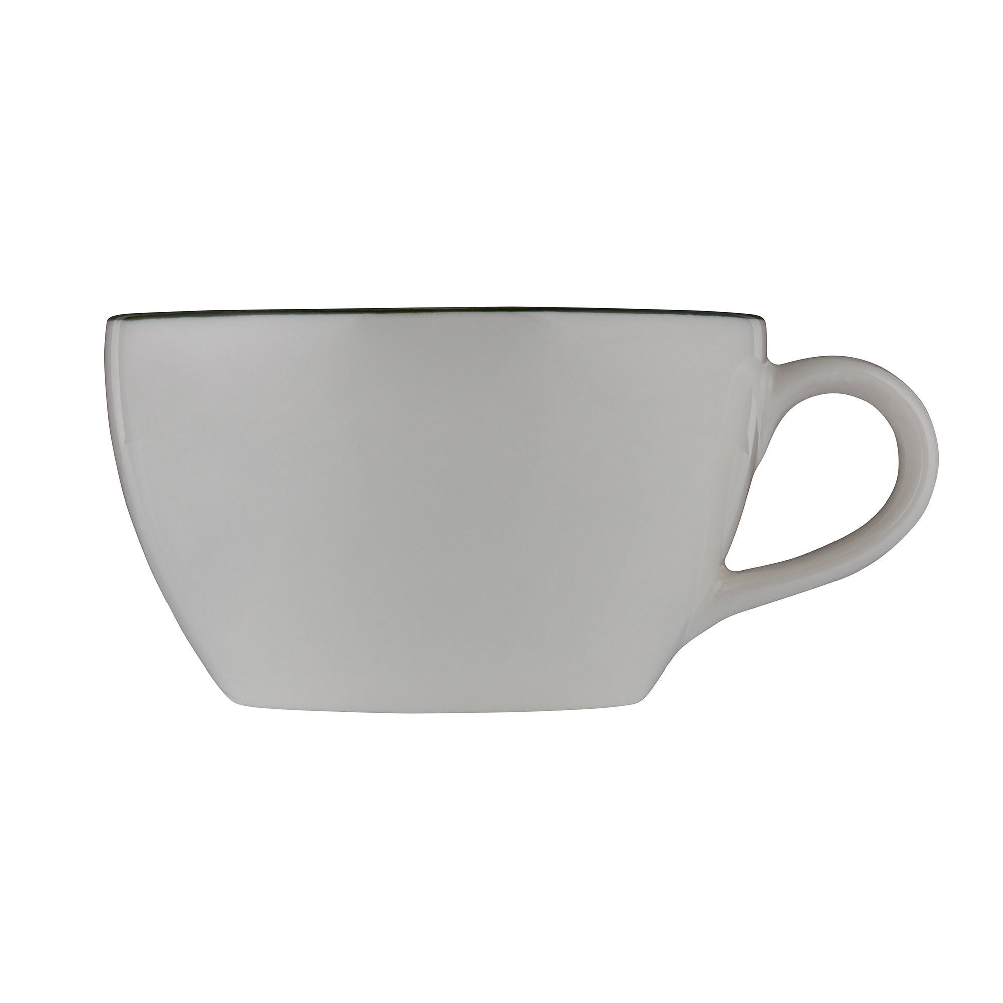 Mikasa Hospitality 9 oz Modest Cup - Fine China, White/Green (5321585)