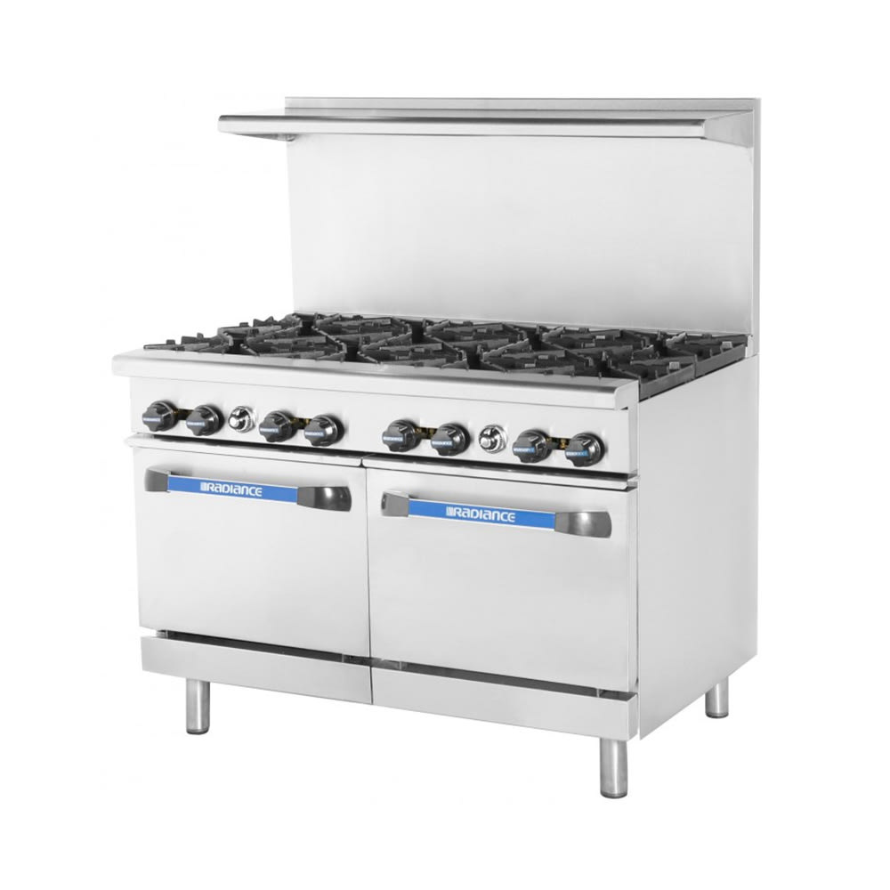 Turbo Air TAR-8 48" 8 Burner Gas Range w/ (2) Standard Ovens, Liquid ...