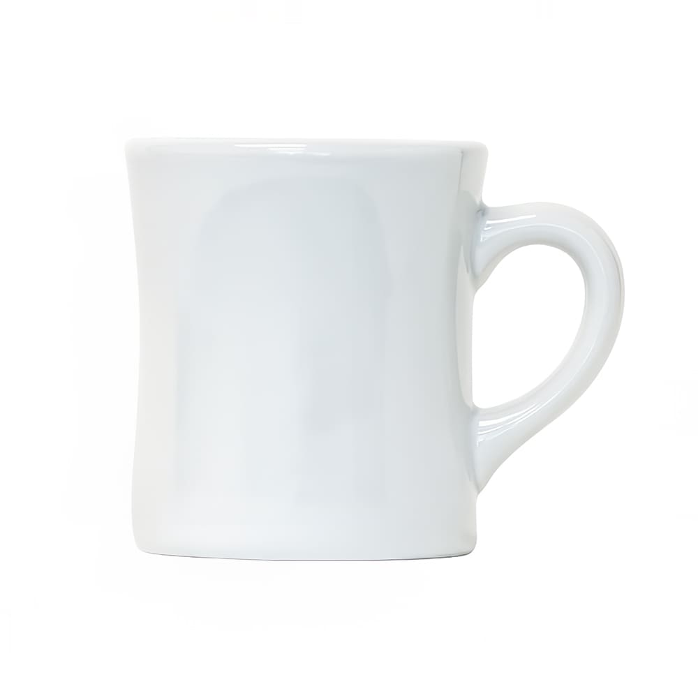Tuxton BPM-090B 9 oz DuraTux®© Diner Mug - China, Porcelain White