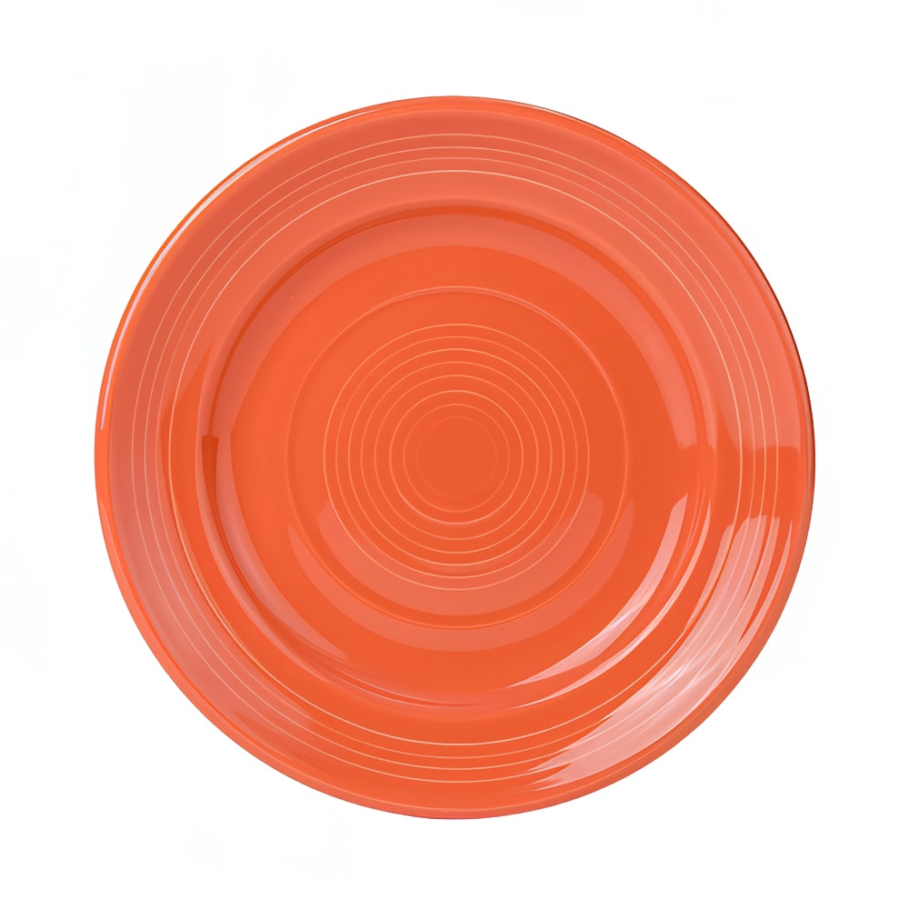 Tuxton CPA-074 7 1/2" Round Plate - China, Papaya