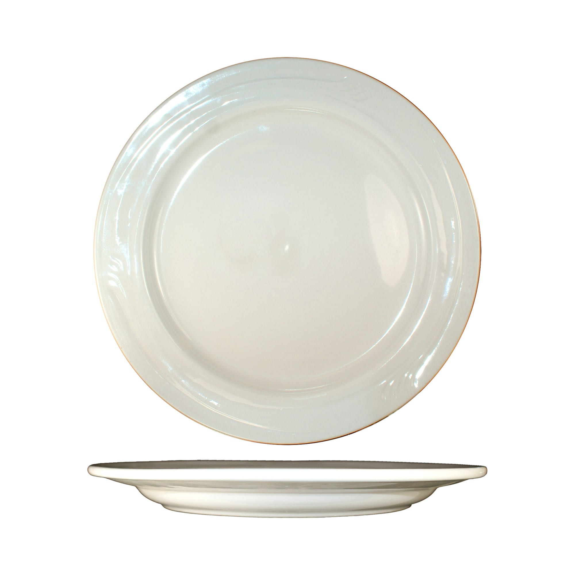 ITI 6 1/4" Round Newport™ Plate - Ceramic, American White (NP-6)