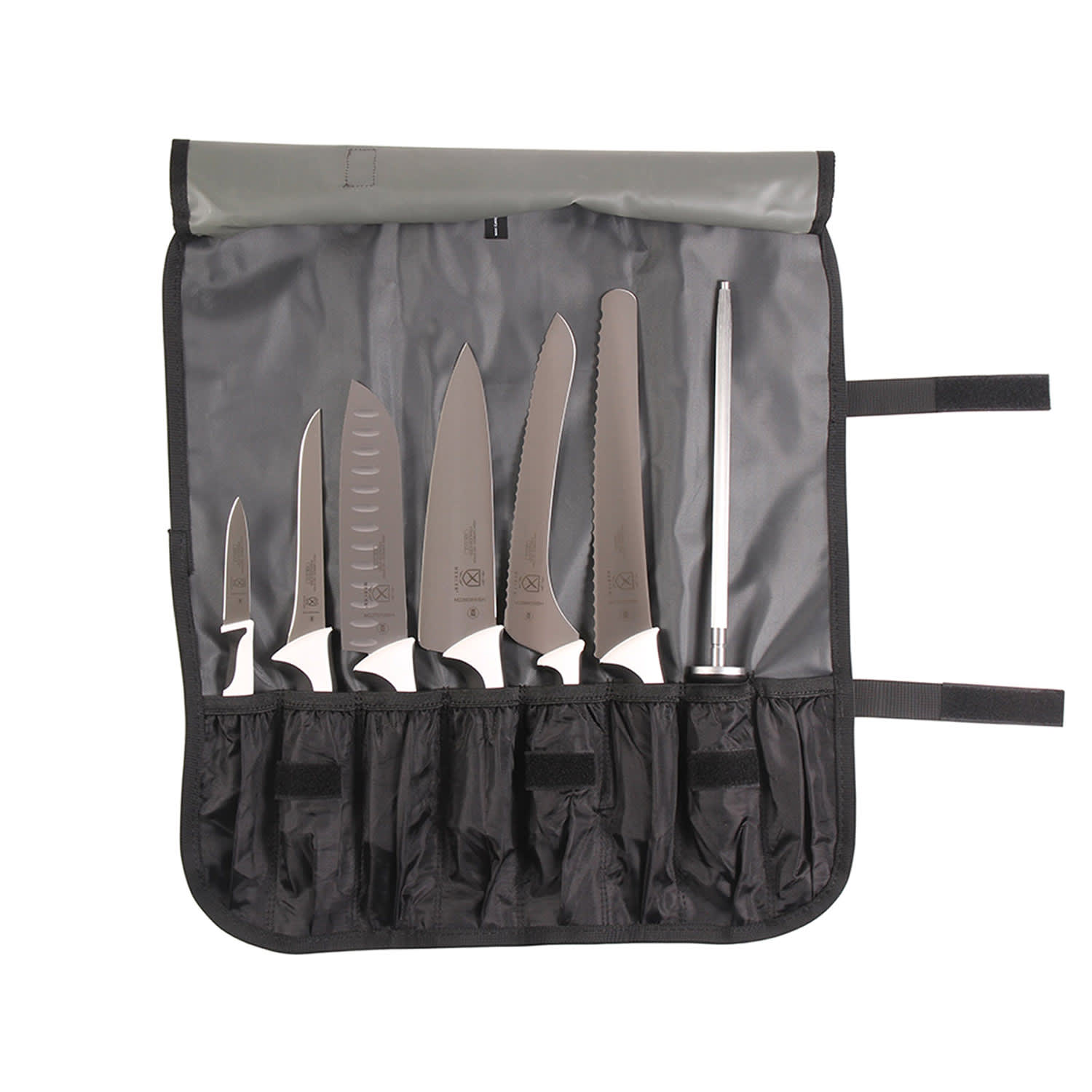 Mercer Culinary M21821WH 8 Piece Knife Set w/ Detachable & Adjustable ...