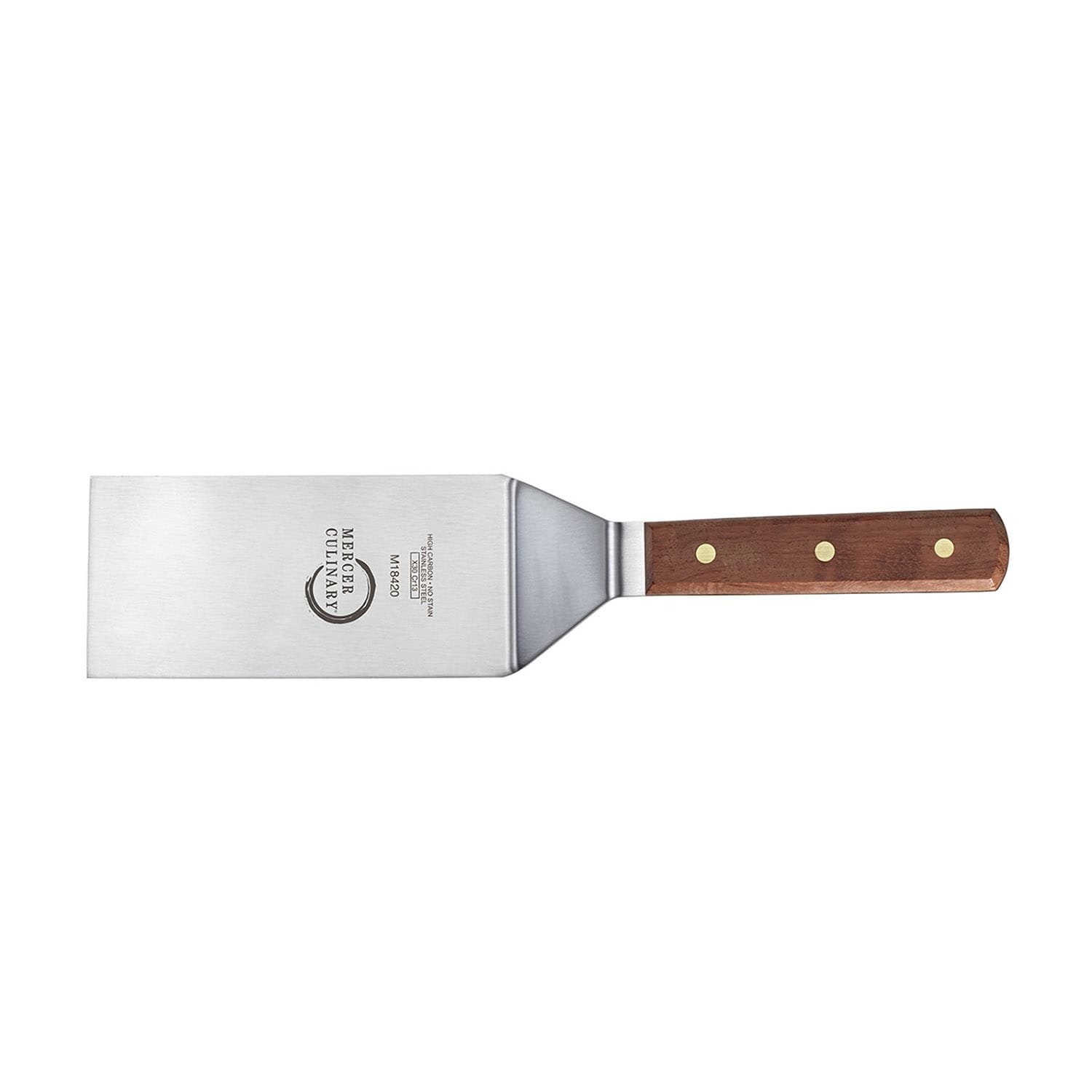 Mercer Culinary M18420 6" x 3" Turner w/ Rosewood Handle, Stainless Steel