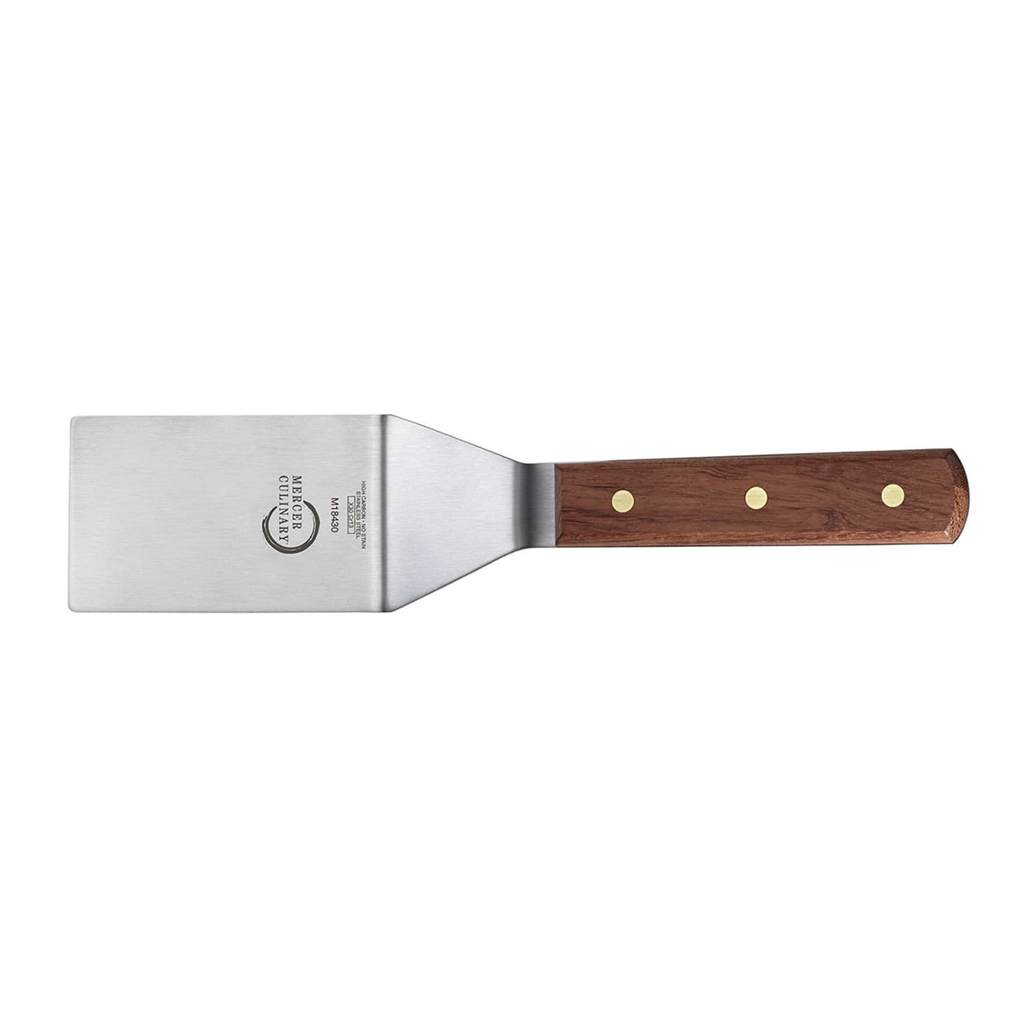 Mercer Culinary M18430 4" x 2 1/2" Turner w/ Rosewood Handle, Stainless ...