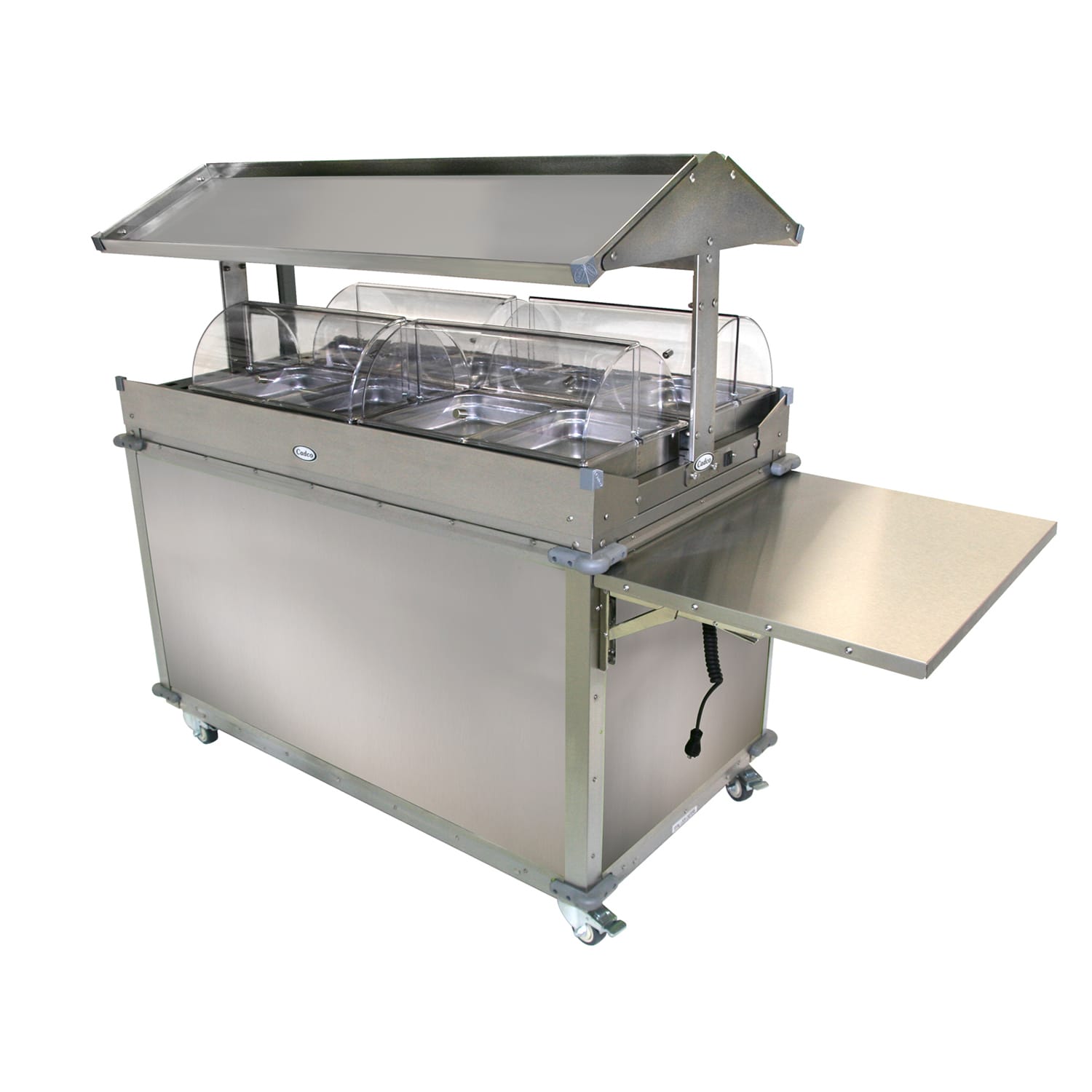 Cadco CBC-GG-4 85 1/4" Hot Food Table w/ (4) Wells & Enclosed Base, 120v