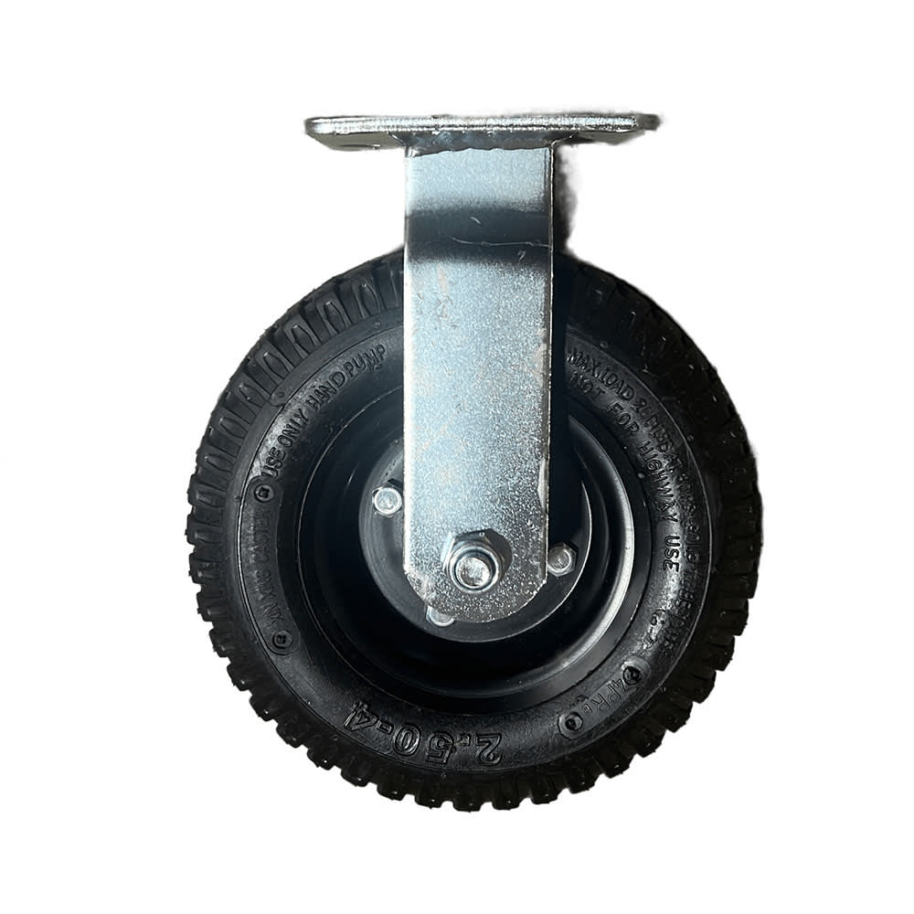 CSL 8" Rigid Semi-Pneumatic Caster, Stainless Steel, Black/Gold (P2599 ...