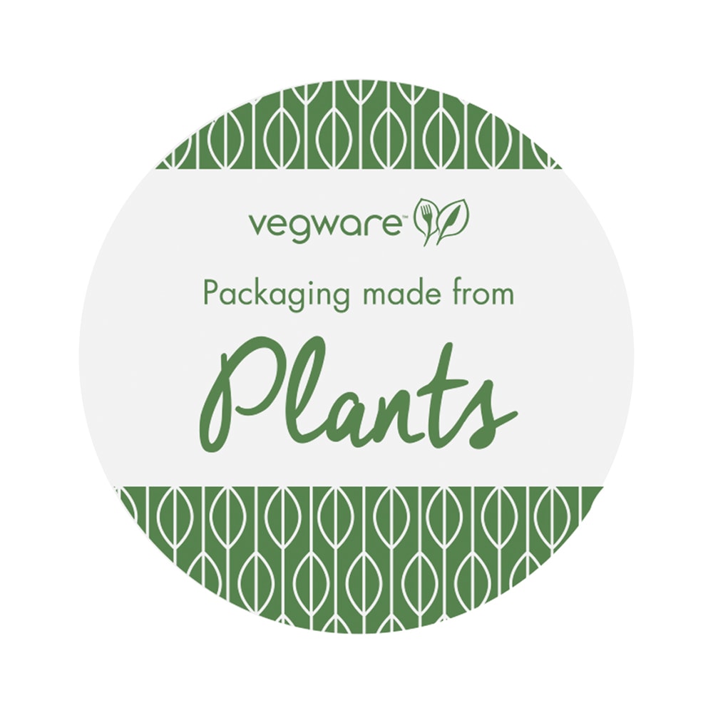 Vegware Round Compostable Food Service Labels - 1 4/5", Green (VRST45)