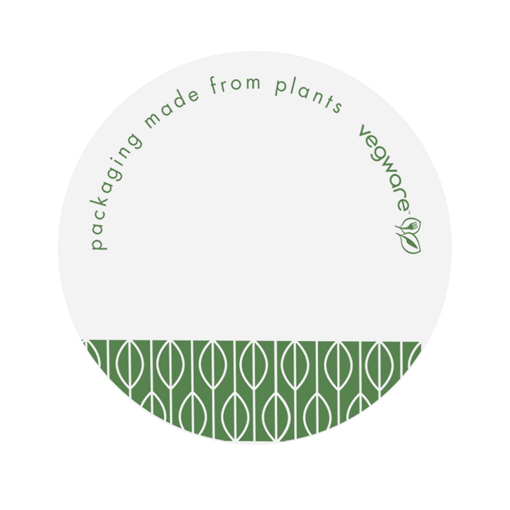 Vegware Round Compostable Food Service Labels - 1 4/5", Green (VRST45W)