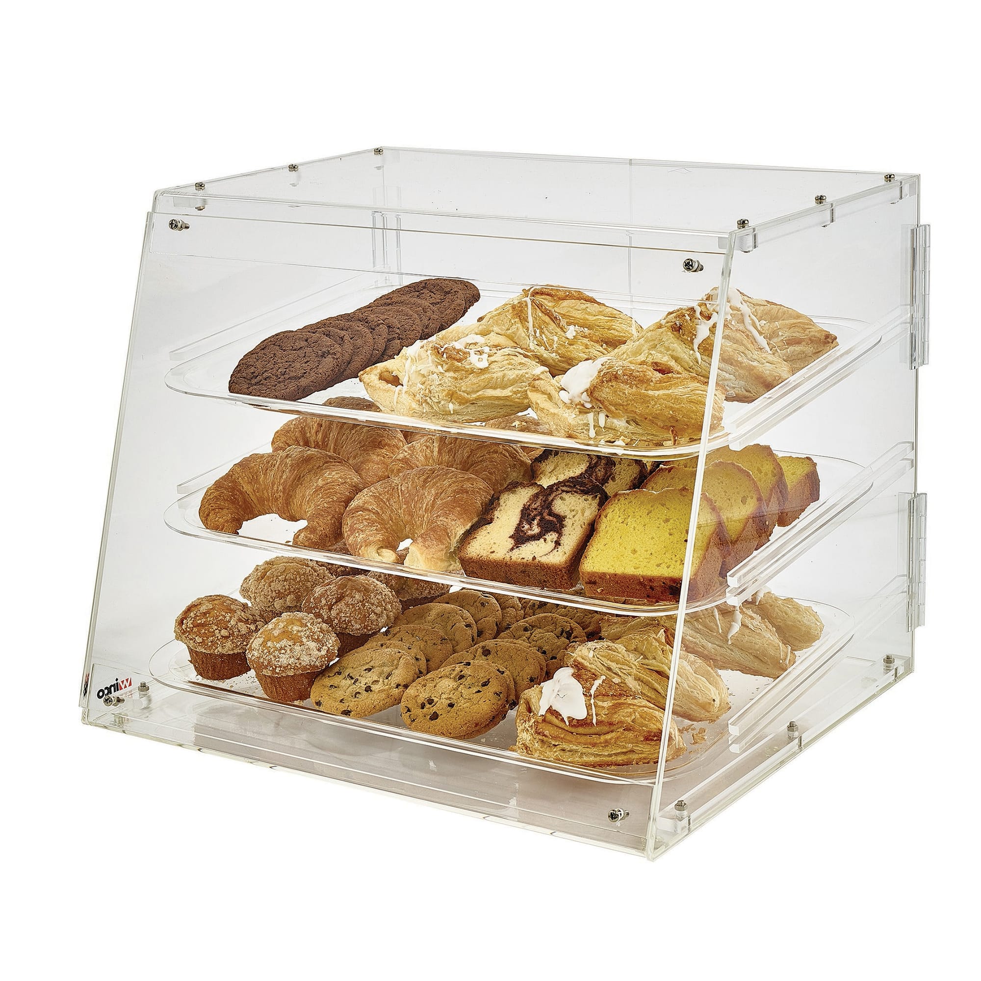 Winco ADC-3 Counter Top Display Case w/ (3) 12 x 18" Trays, 21 x 18 x ...