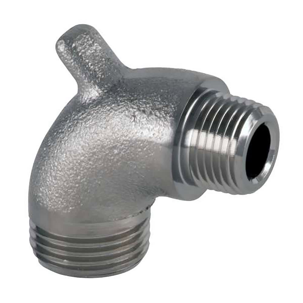 T&S 000270-25 Spout w/ Male Garden Hose Outlet, Rough Chrome Plated