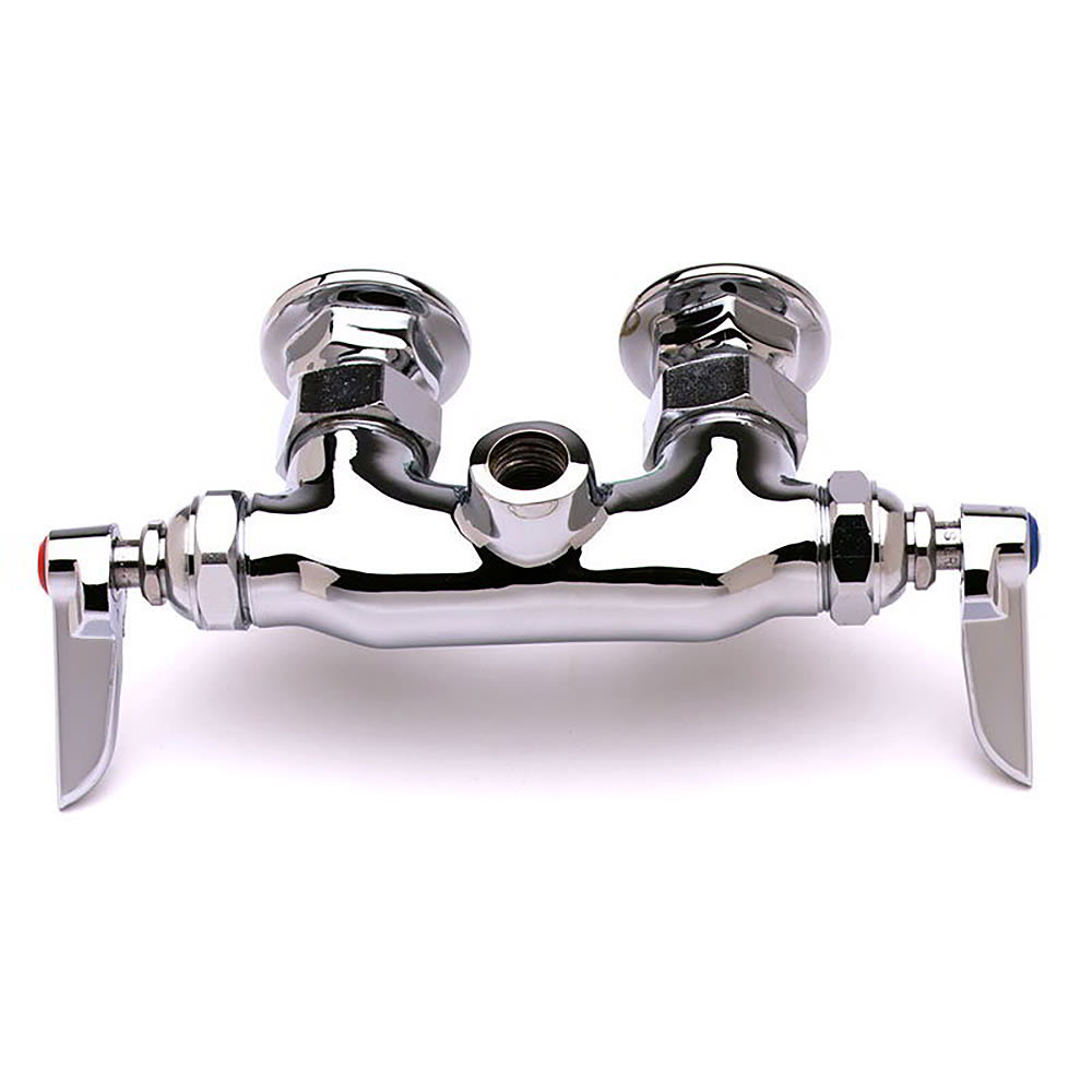 T&S B-0345-LN Faucet, Rigid Base, Female Inlets, 3 3/8" Centers, Wall Mount