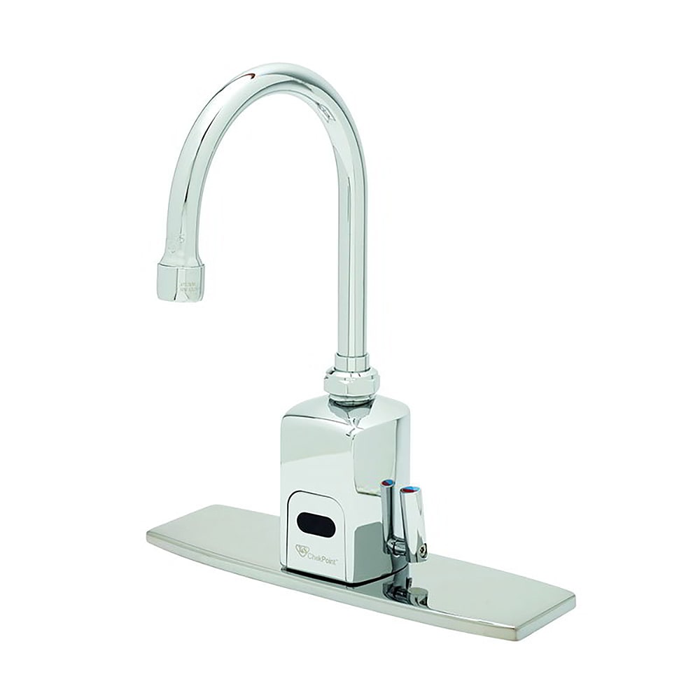 T&S EC-3130-8DP Deck Mount Electronic Faucet - 8" Centers, Swivel/Rigid ...