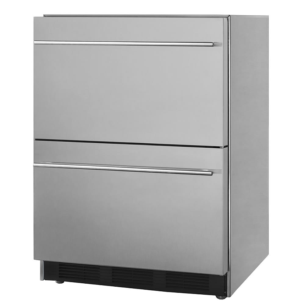 Summit SP6DBS2D7ADA 24" W Undercounter Refrigerator w/ (1) Section & (2 ...