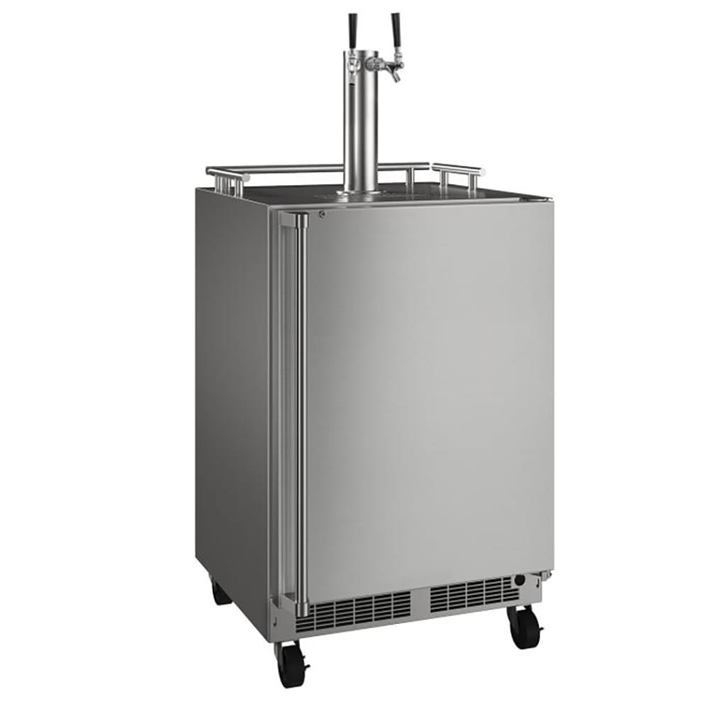 Marvel MOKR224-SSB1A 24" Kegerator Beer Dispenser w/ (2) Keg Capacity ...