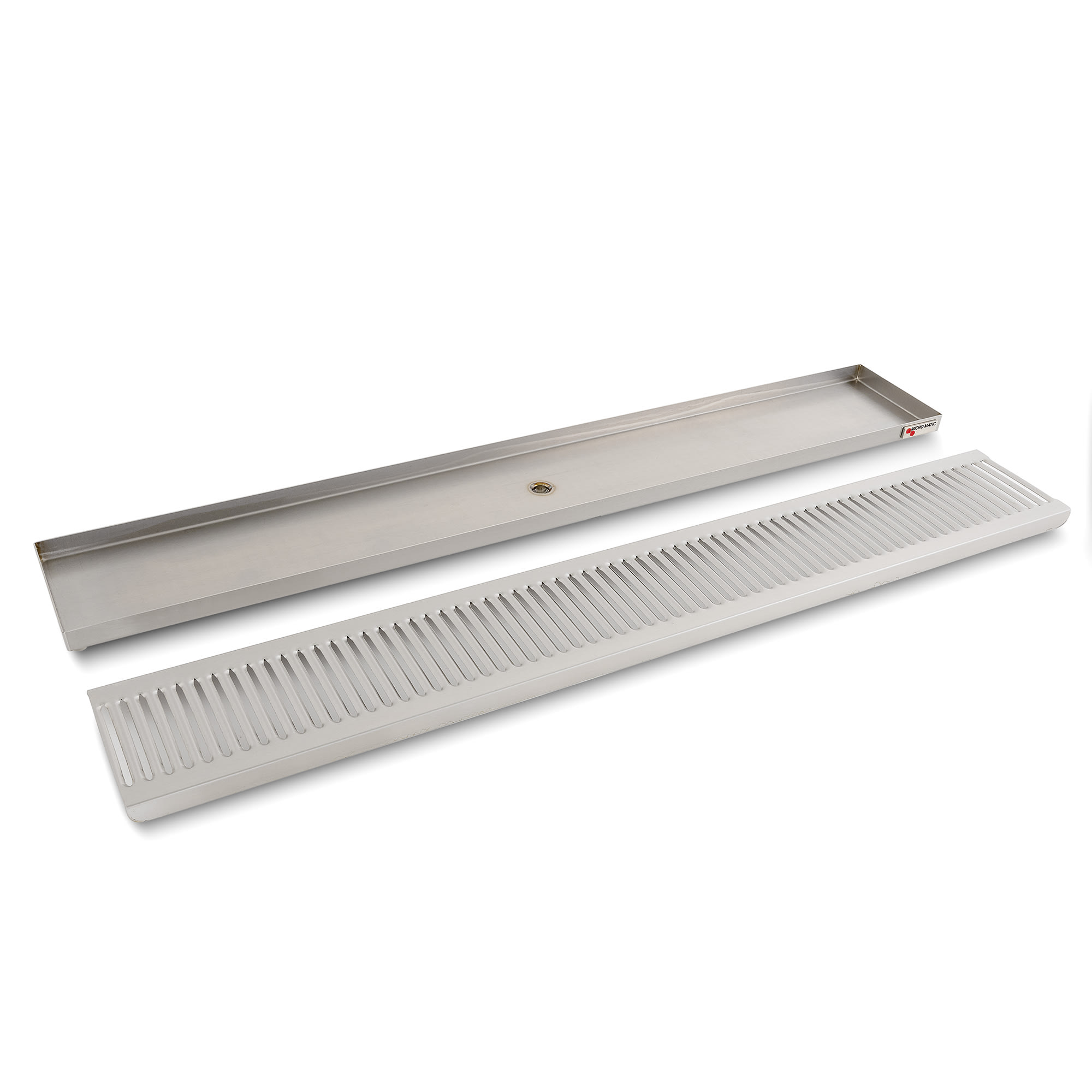 Micro Matic DP-120D-33 Surface Mount Drip Tray Trough w/ 5/8" Drain ...
