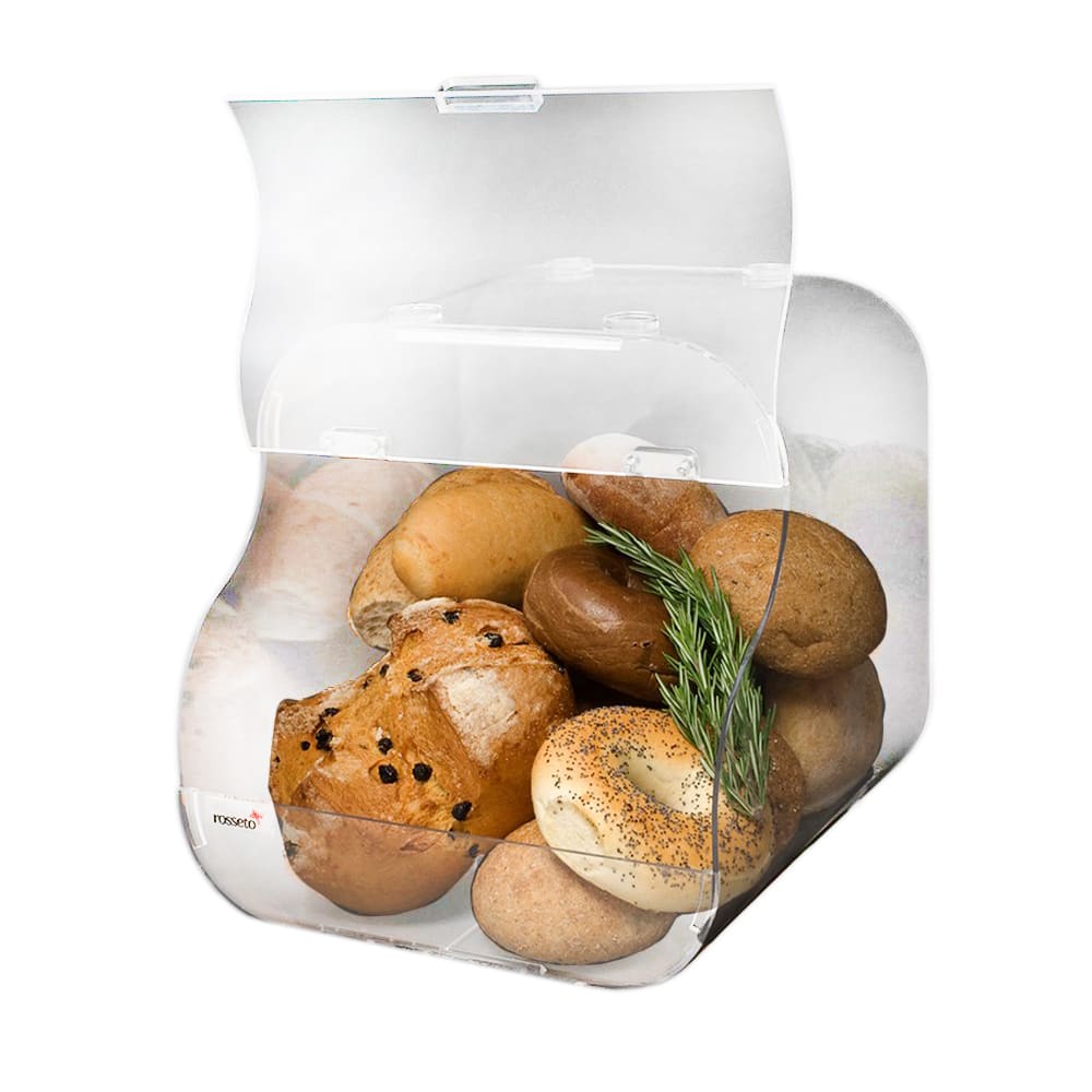Rosseto Countertop Bakery Display Bin - Stackable, 11x11x12" Acrylic ...