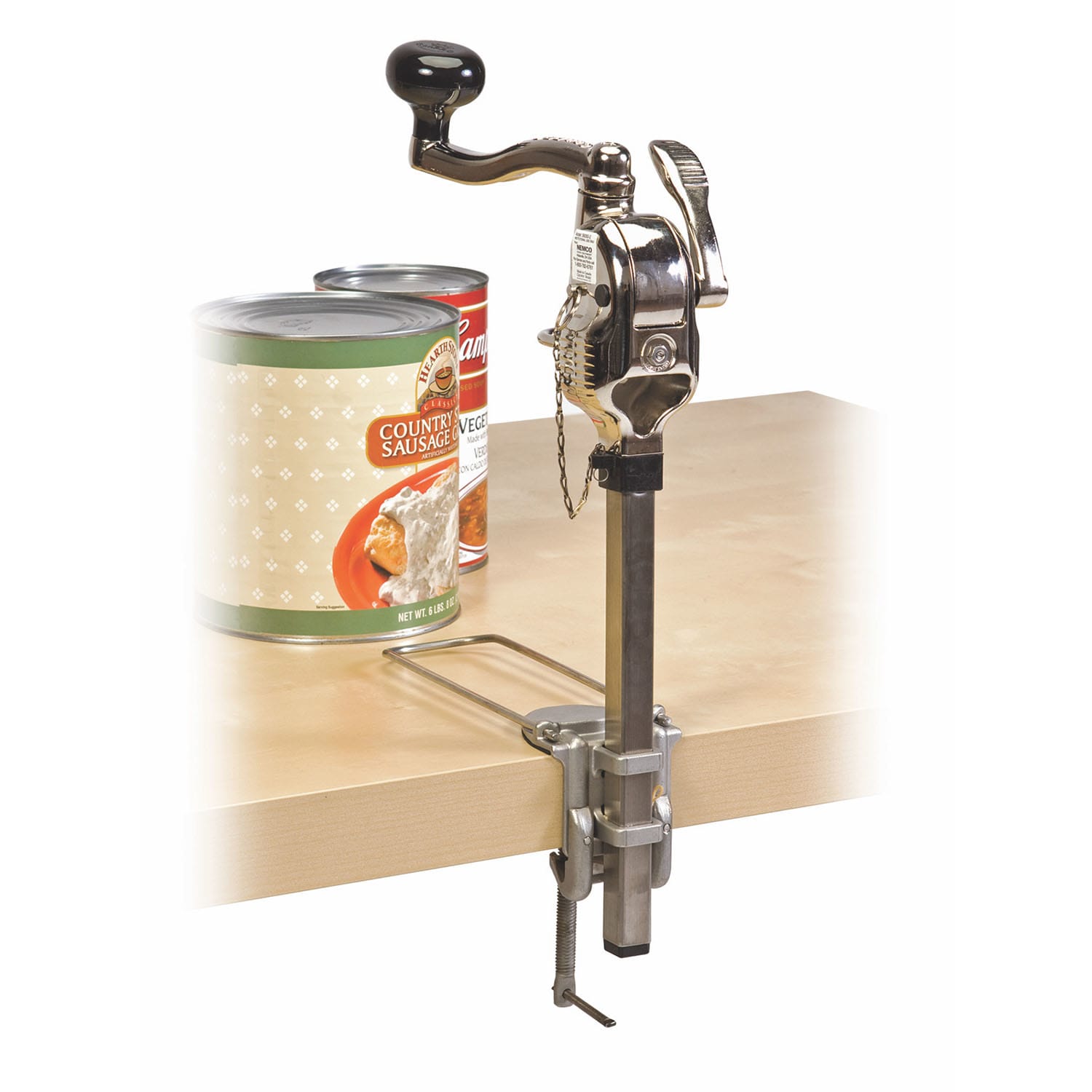 Nemco 56050-2 Compact Can Opener Under Clamp Gearless Drive 10 Can ...