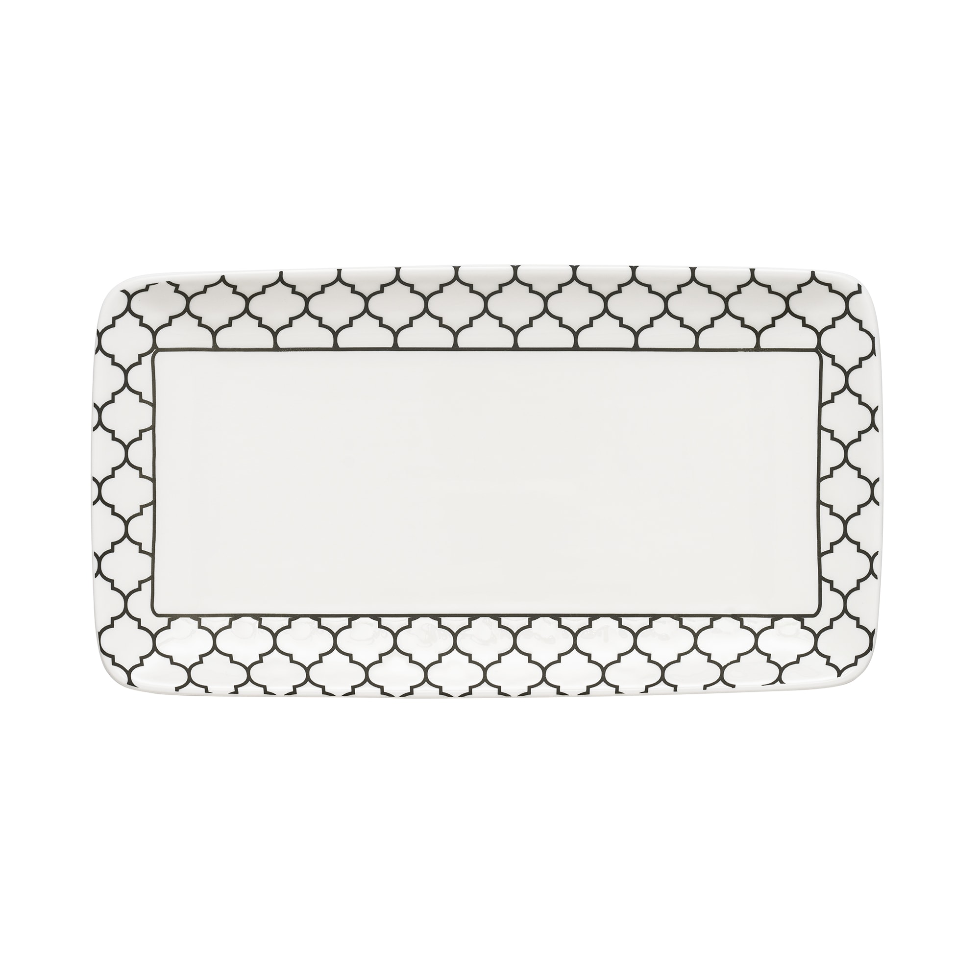 Libbey 109995 11 7/8” x 6 1/2” Rectangular Platter - Porcelain, White w ...