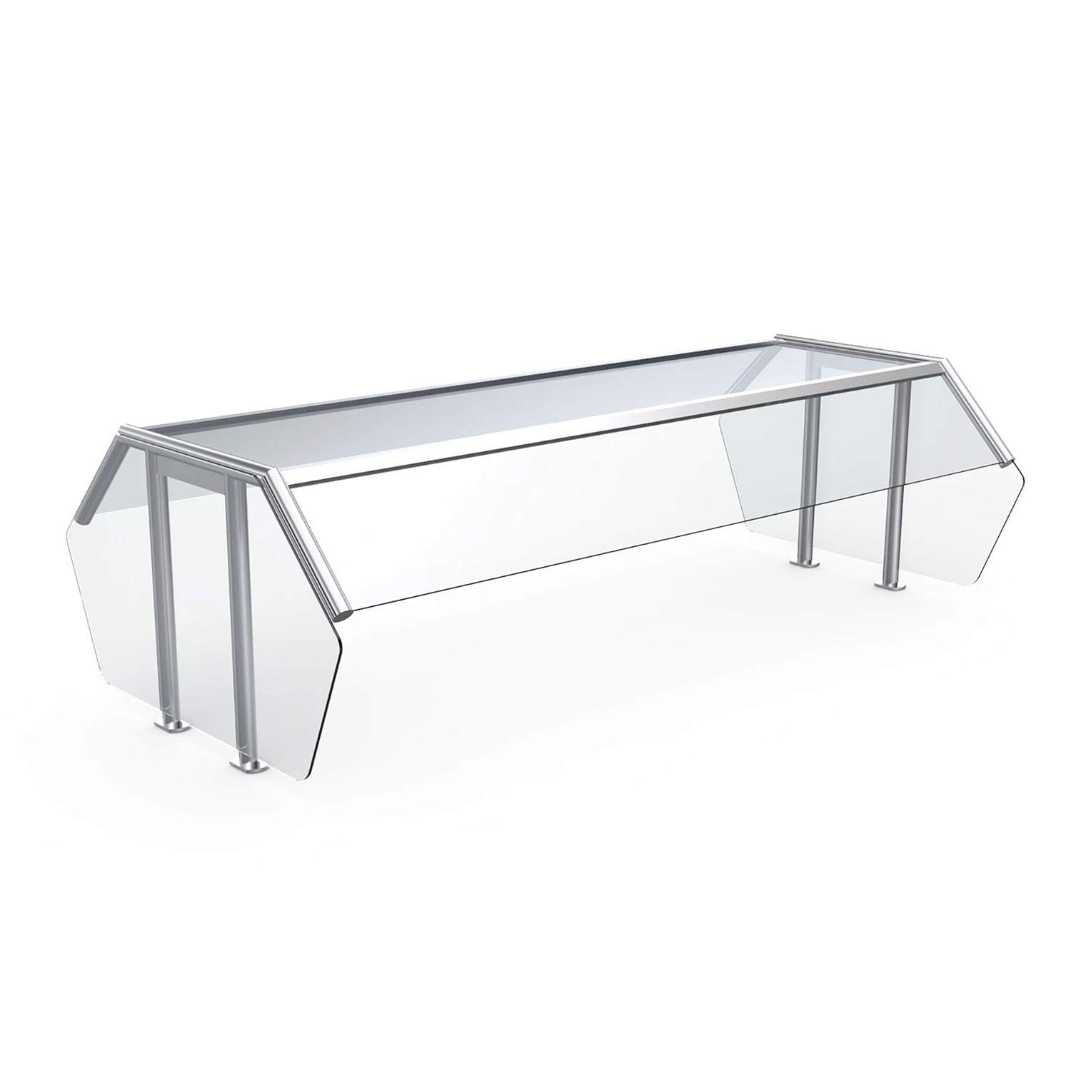Vollrath 89289 Breath Guard - Double-Sided Buffet, 6-Well, Tempered Glass