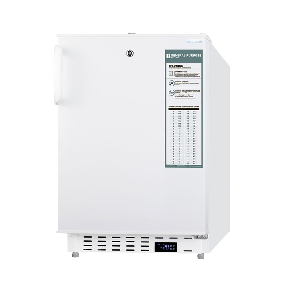Accucold 2.47 cu ft Undercounter Medical Freezer - Locking, White, 115v ...