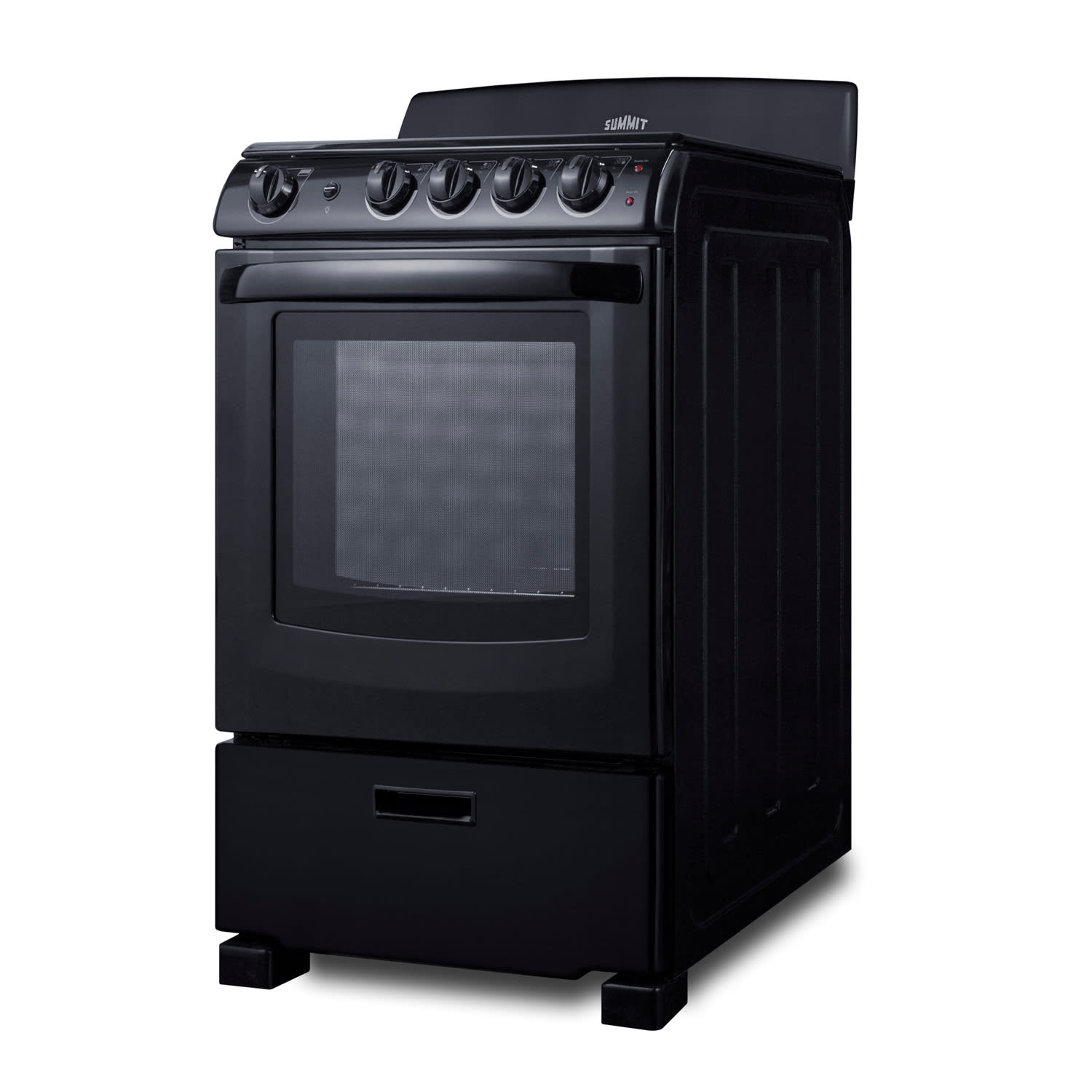 Summit RE2413B 24" Electric Stove w/ (4) Burners - Black, 220V