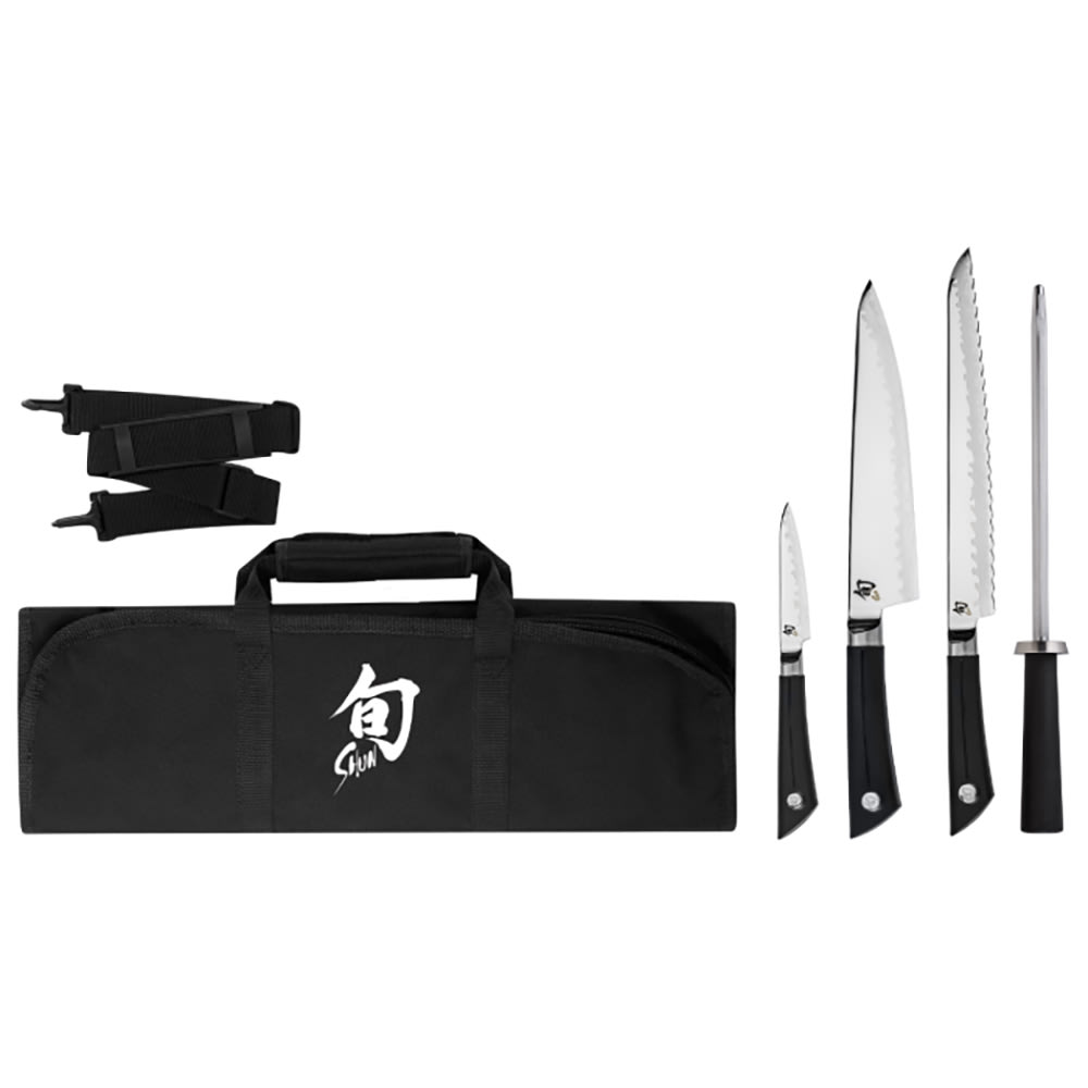 Shun 5 Piece Student Knife Set w/ Textured TPE Handle (VBS0499)