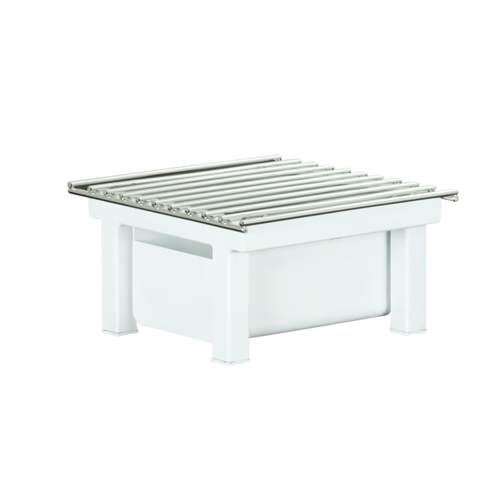 Cal-Mil 1348-12-15 10 1/4" Square Chafer Alternative - 4"H, Metal, White