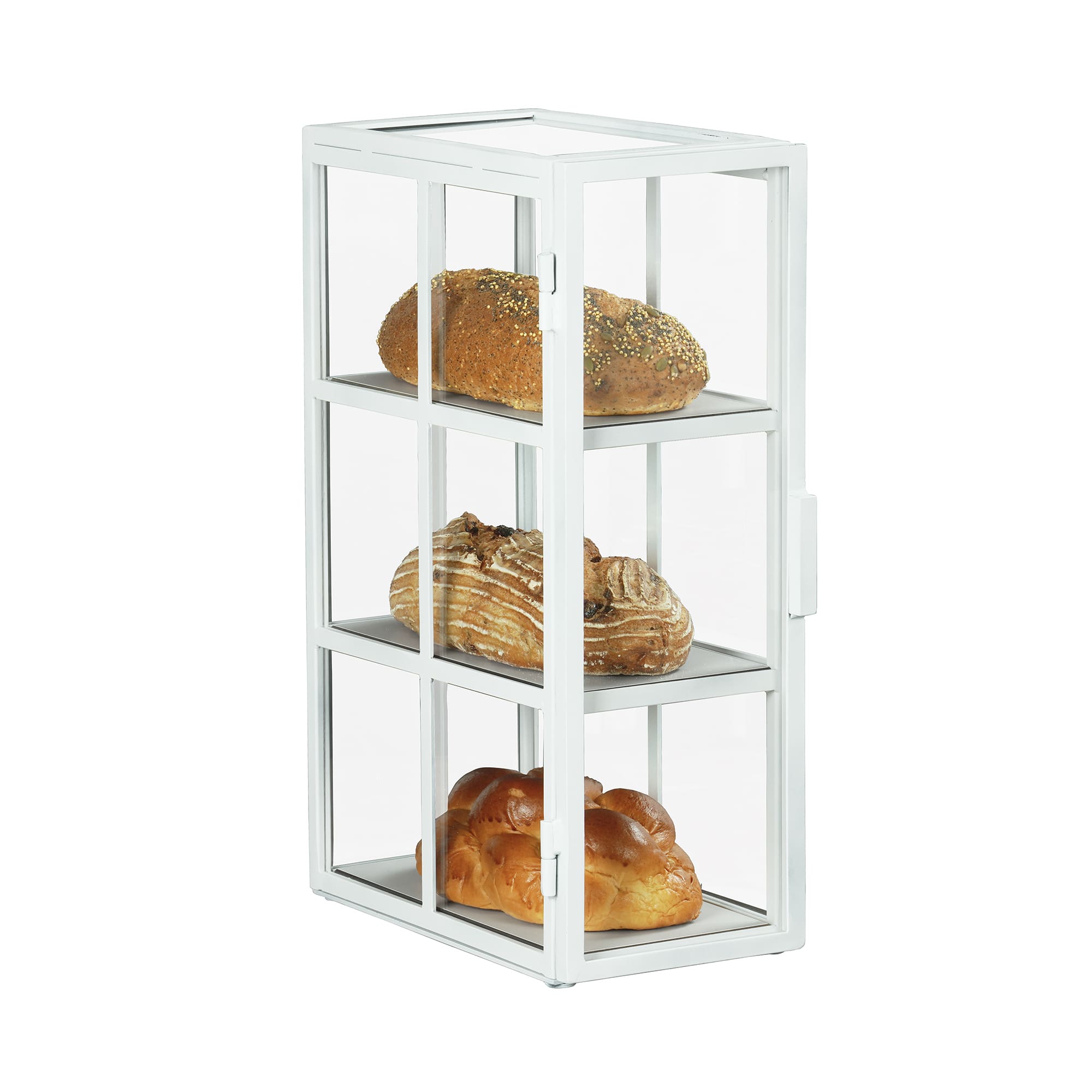 Cal-Mil 22030-15 3 Tier Bread Display Case w/ Swing Door - 13 3/4"W x 7 ...