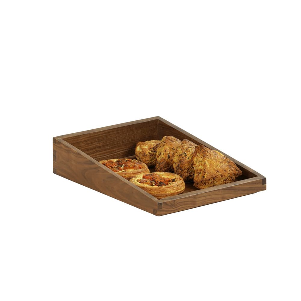 Cal-Mil 23442-1012-78 Rectangular Display Tray - 10" x 12" x 3", Walnut