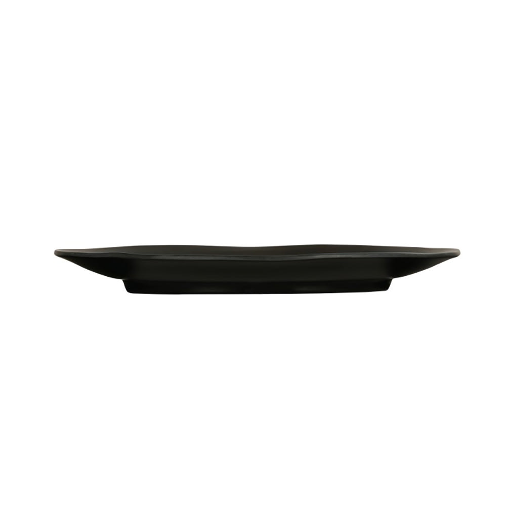 Cal-Mil 24058-1411-13 14" x 11" Oval Hand Thrown Platter - Melamine, Black