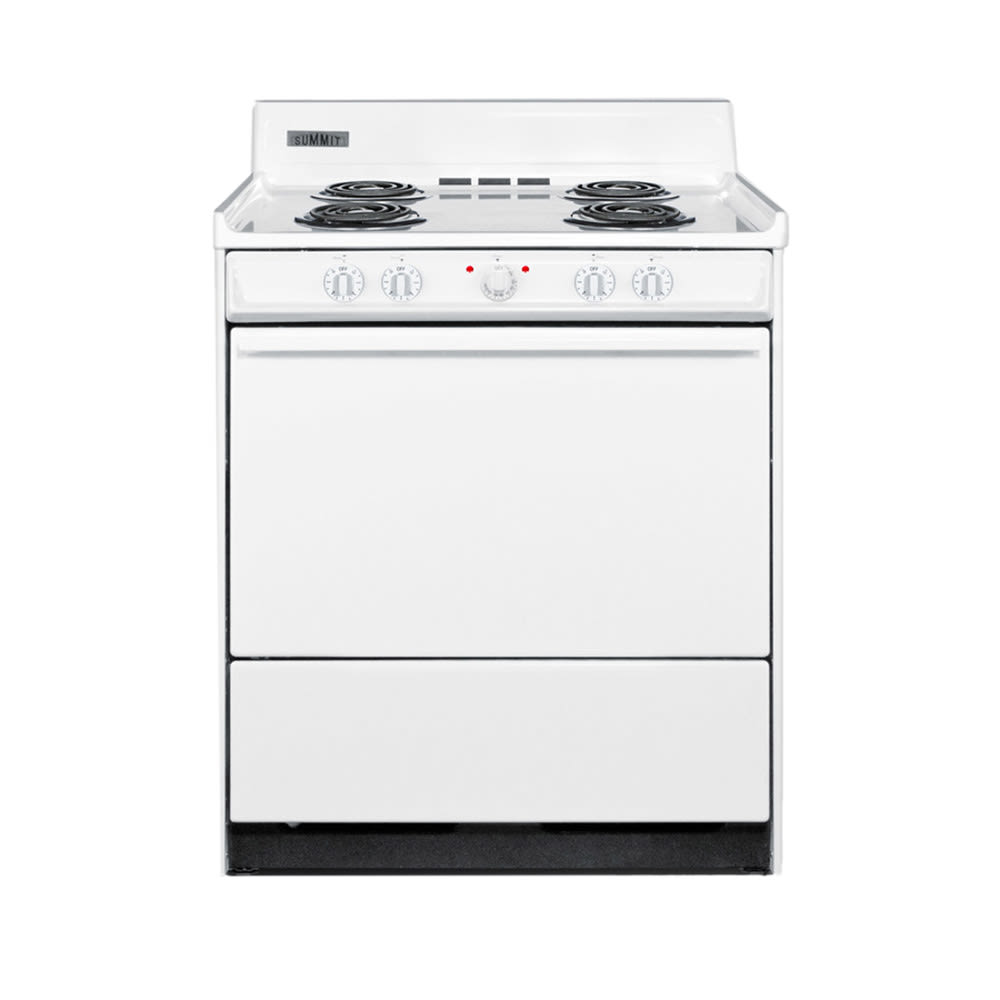 Summit WEM210 30"W Electric Stove w/ (4) Burners - White, 220v/1ph