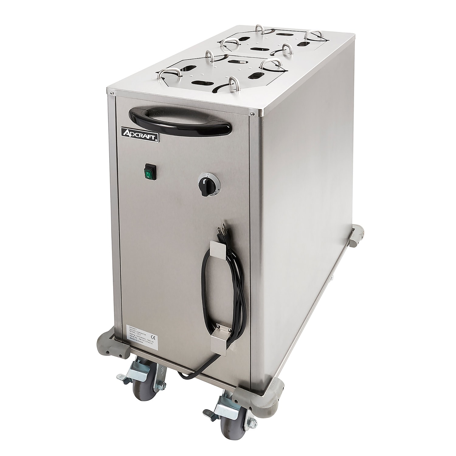 Adcraft LR-2 31 1/2" Heated Mobile Dish Dispenser w/ (2) Columns ...