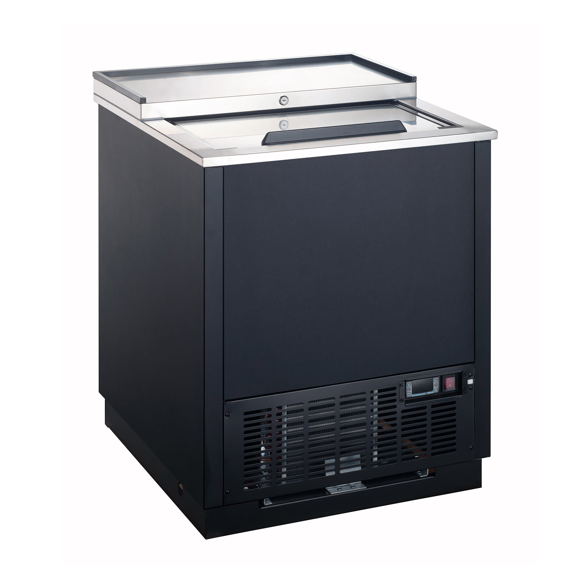 U-Star USGF-1L 1 Section Glass Chiller w/ 90 Mug Capacity - Black, 115v