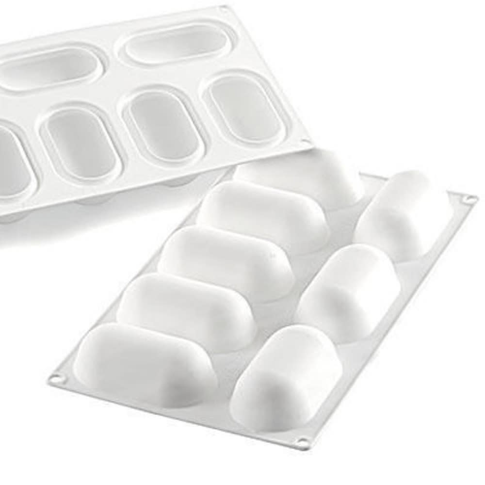 Silikomart Pillow Shaped Mold w/ 12 Sections - Silicone, White ...